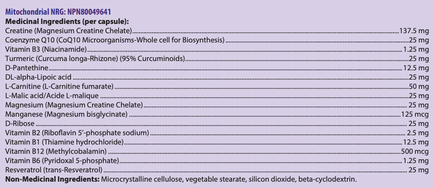 MITOCHONDRIAL NRG 120 CAPSULES – EMEDICA